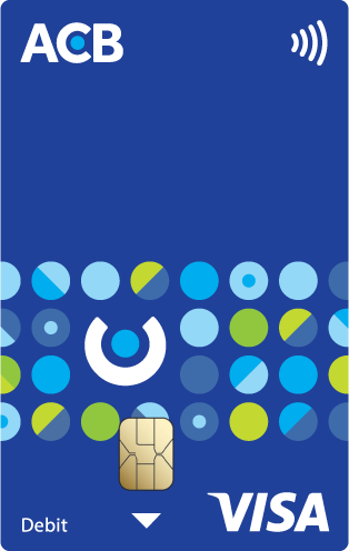 Mở thẻ ngân hàng online ACB Visa Debit thanh toán khắp 5 châu