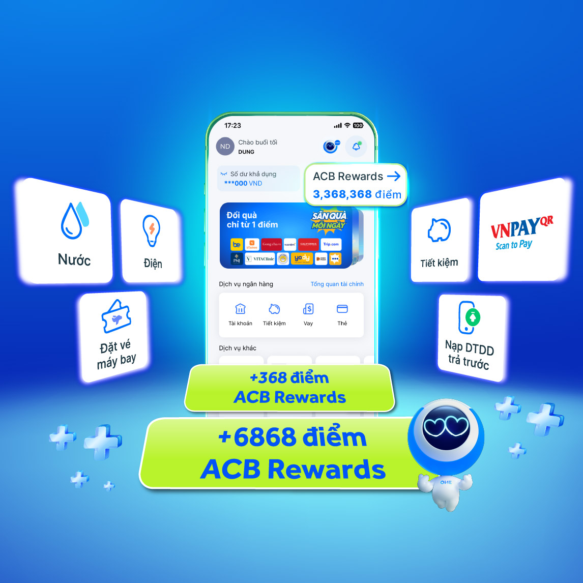 Giao dịch tích điểm - Săn deal mỗi ngày cùng ACB ONE